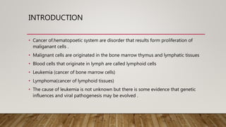 Presentation on leukaemia | PPTX
