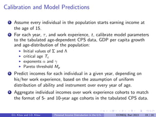 The dynamics of personal income distribution and inequality in the ...