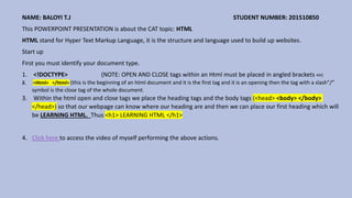 BASIC HTML PRESENTATION | PPT