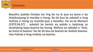 Seboleli sa boemo | PPTX