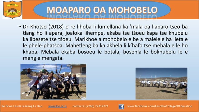 Mohobelo oa seleribe | PPT
