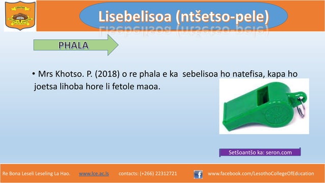 Mohobelo oa seleribe | PPT