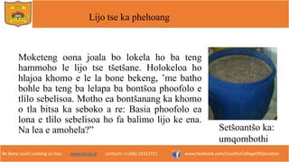 mokete oa balimo | PPTX