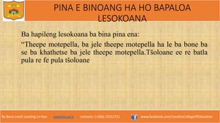 PAPALI EA LESOKOANA | PPTX