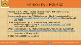 PAPALI EA LESOKOANA | PPTX