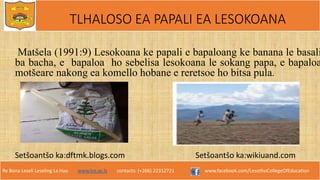 PAPALI EA LESOKOANA | PPTX