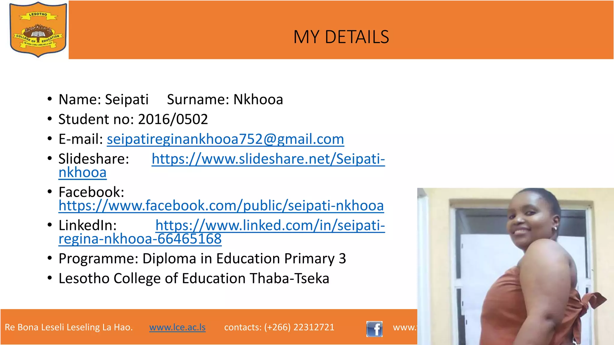 LEBOLLO LA SESOTHO LA BASHEMANE | PPTX