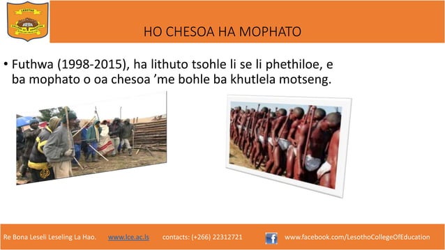 LEBOLLO LA SESOTHO LA BASHEMANE | PPTX