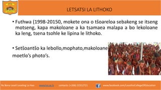 LEBOLLO LA SESOTHO LA BASHEMANE | PPTX