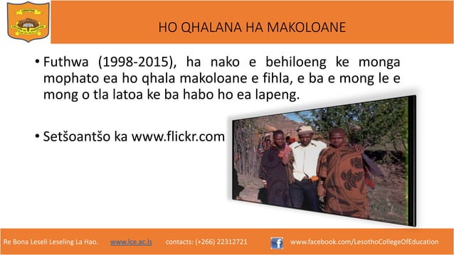 LEBOLLO LA SESOTHO LA BASHEMANE | PPTX