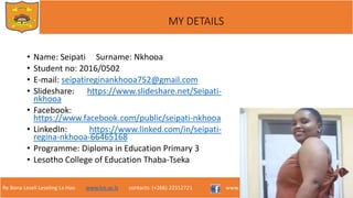 LEBOLLO LA SESOTHO LA BASHEMANE | PPTX