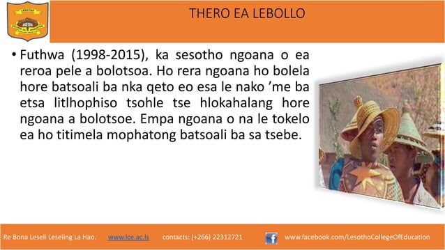 LEBOLLO LA SESOTHO LA BASHEMANE | PPTX
