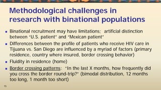 Binational patients and cross-border care seeking behavior, U.S.-Mexico ...