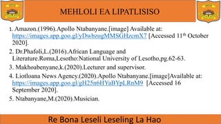 NALANE EA APOLLO NTABANYANE | PPTX