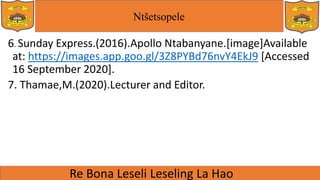 NALANE EA APOLLO NTABANYANE | PPTX
