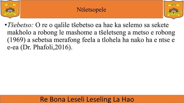 NALANE EA APOLLO NTABANYANE | PPTX