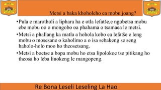 khoholeho ea mobu | PPTX | Geography | Science