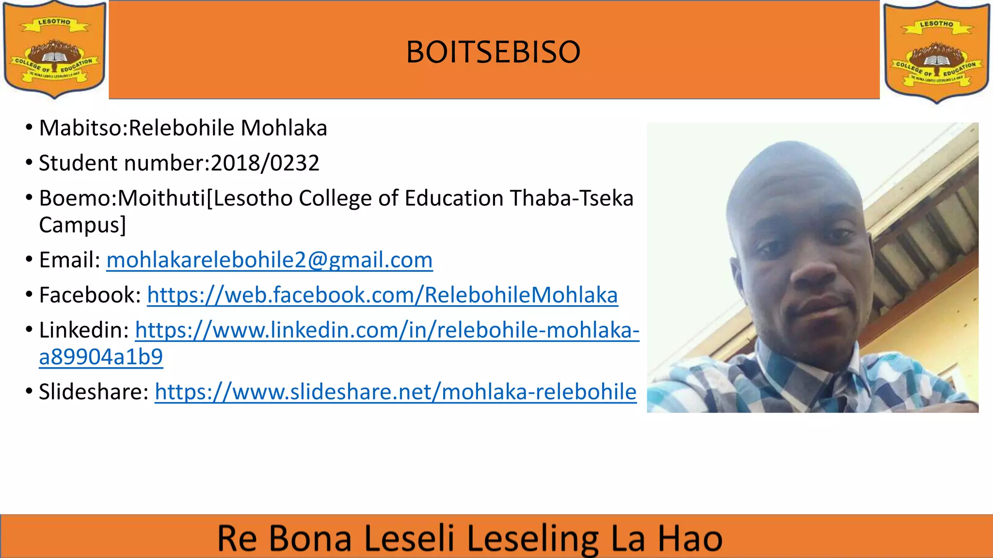 MERIANA EA SESOTHO | PPTX