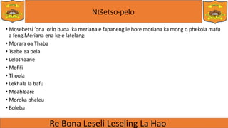 MERIANA EA SESOTHO | PPTX