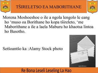 Lebollo le ile la thusa morena moshoeshoe joang ho aha sechaba sa ...