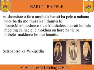 Lebollo le ile la thusa morena moshoeshoe joang ho aha sechaba sa ...