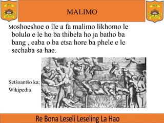 Lebollo le ile la thusa morena moshoeshoe joang ho aha sechaba sa ...