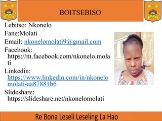 Lebollo le ile la thusa morena moshoeshoe joang ho aha sechaba sa ...