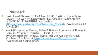 NALANE EA PAKALITHA BETHUEL MOSISILI | PPTX