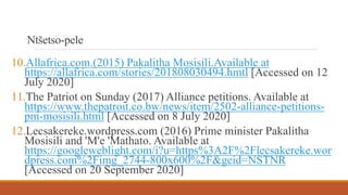 NALANE EA PAKALITHA BETHUEL MOSISILI | PPTX