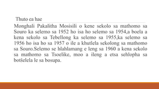 NALANE EA PAKALITHA BETHUEL MOSISILI | PPTX