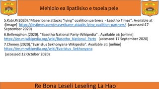 nalane ea Mokha oa Sechaba sa ba basotho | PPTX