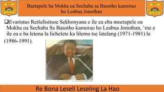 nalane ea Mokha oa Sechaba sa ba basotho | PPT