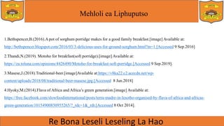 Lijo tsa Sesotho tse entsoeng ka mabele | PPTX