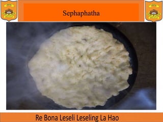 Lijo tsa Sesotho tse entsoeng ka poone. | PPTX