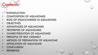 AQUASOMES: A NOVEL CARRIER FOR DRUG DELIVERY SYSTEM | PPT