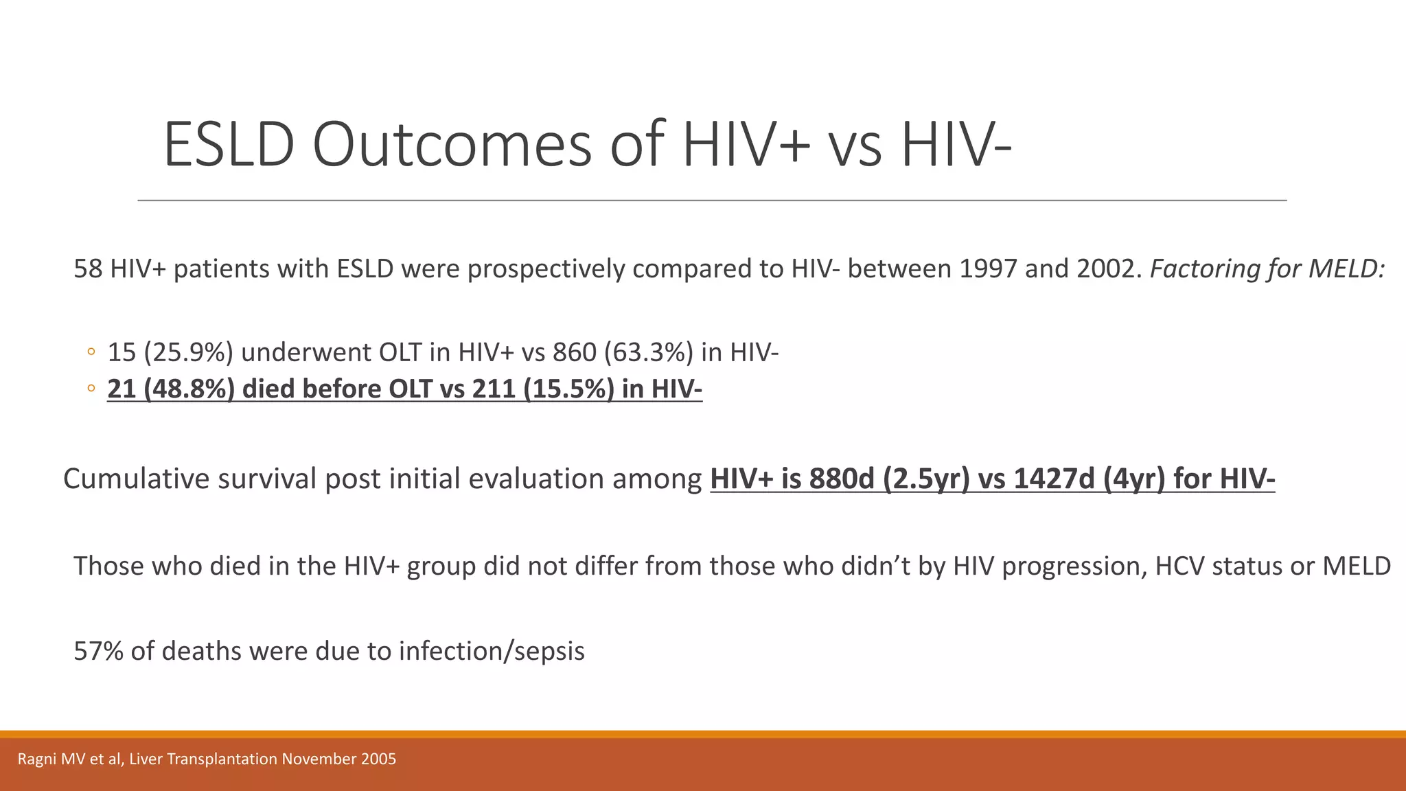 HIV Transplant Case Report, Transplant Outcomes in Clinical Trials, and ...