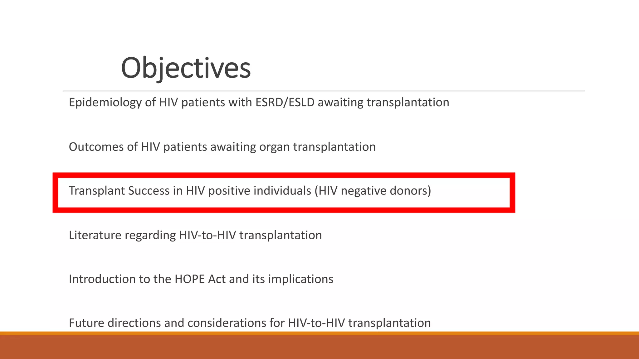 HIV Transplant Case Report, Transplant Outcomes in Clinical Trials, and ...