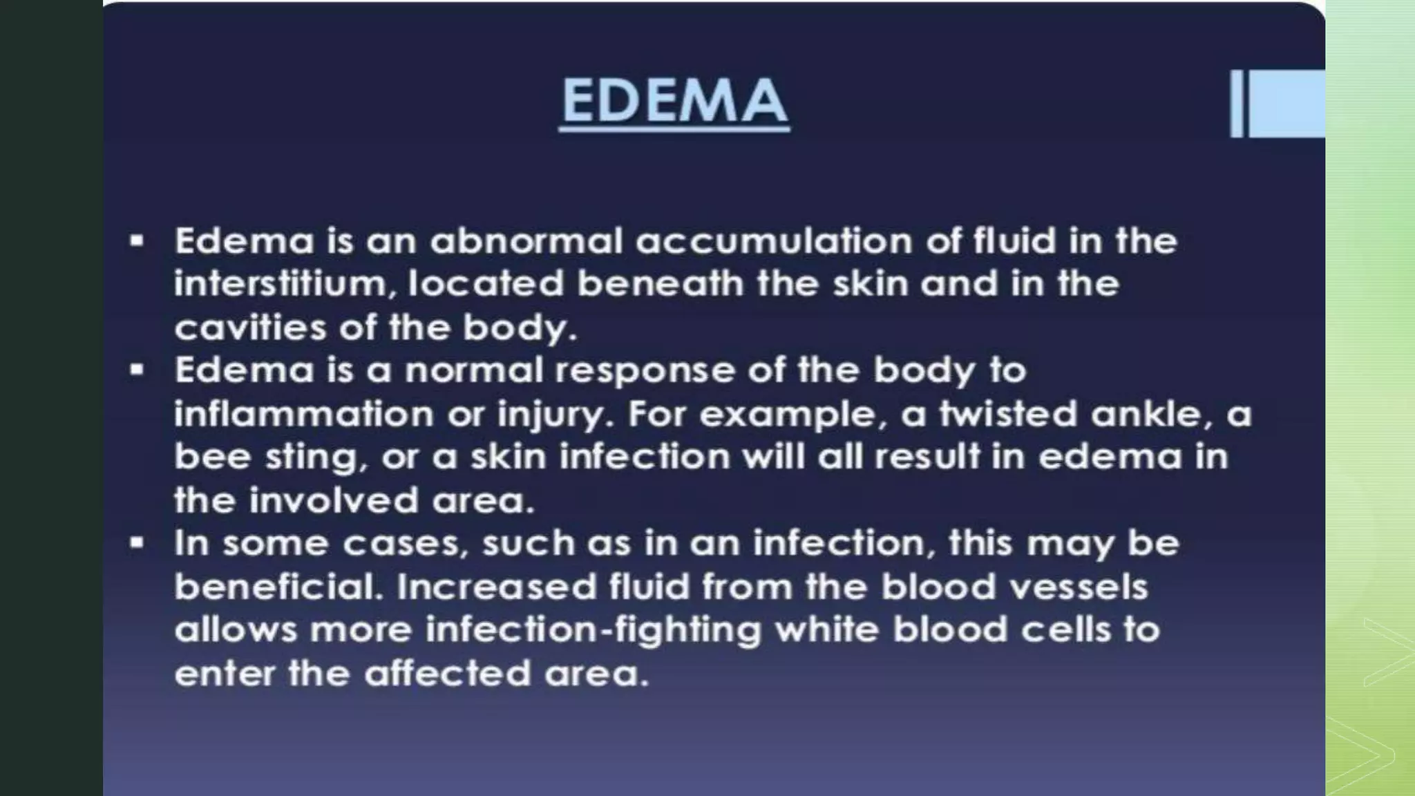 Presentation on edema | PPTX