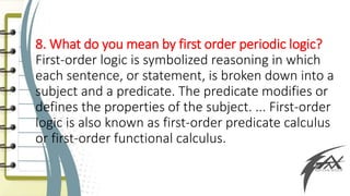 Artificial Intelligence Short Question and Answer | PPTX