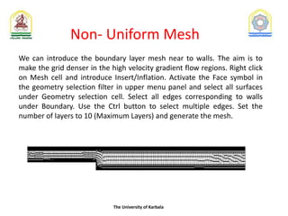 Laminar flow over backward-facing step (2D) simulation | PPTX