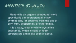 MENTHOL | PPTX