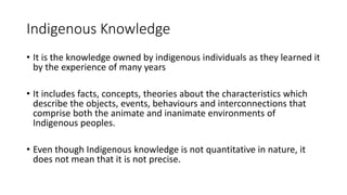 Role of Traditional Knowledge in The Conservation | PPTX