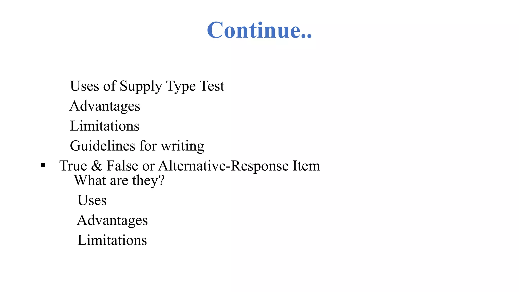 Comparison Between Objective Type Tests and Subjective Type tests. | PPTX