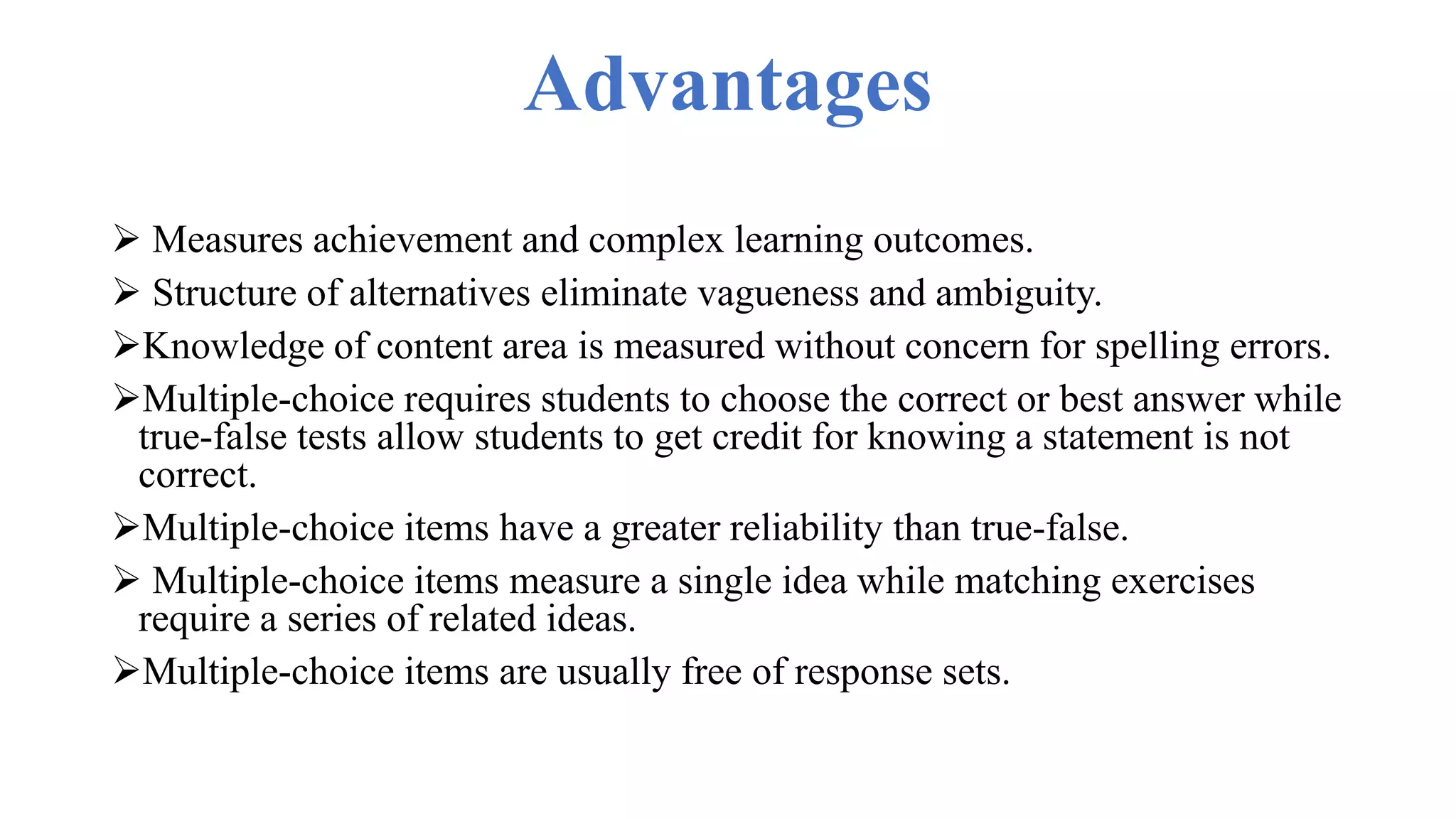 Comparison Between Objective Type Tests And Subjective Type Tests Pptx Standardized Testing