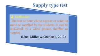 Comparison Between Objective Type Tests and Subjective Type tests. | PPTX