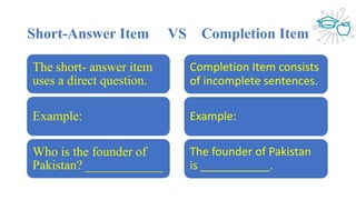Comparison Between Objective Type Tests and Subjective Type tests. | PPTX