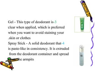 deodrants and antipersepirants | PPT