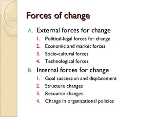organizational change and development | PPT