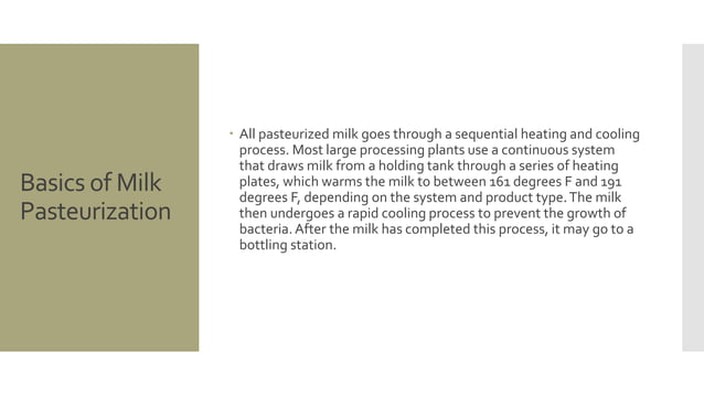Basics of Milk Pasteurization | PPTX | Food & Drink