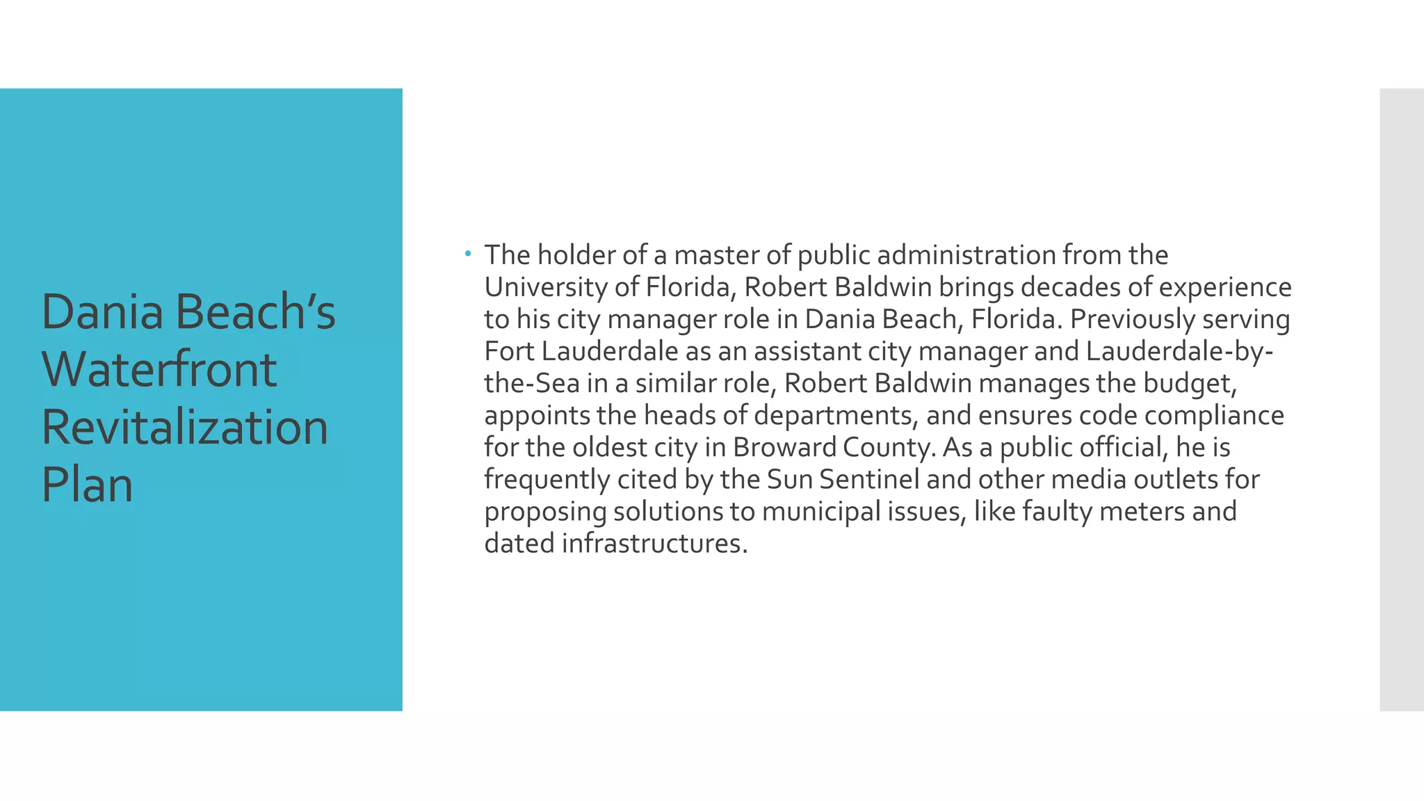 Dania Beach’s Waterfront Revitalization Plan | PPT